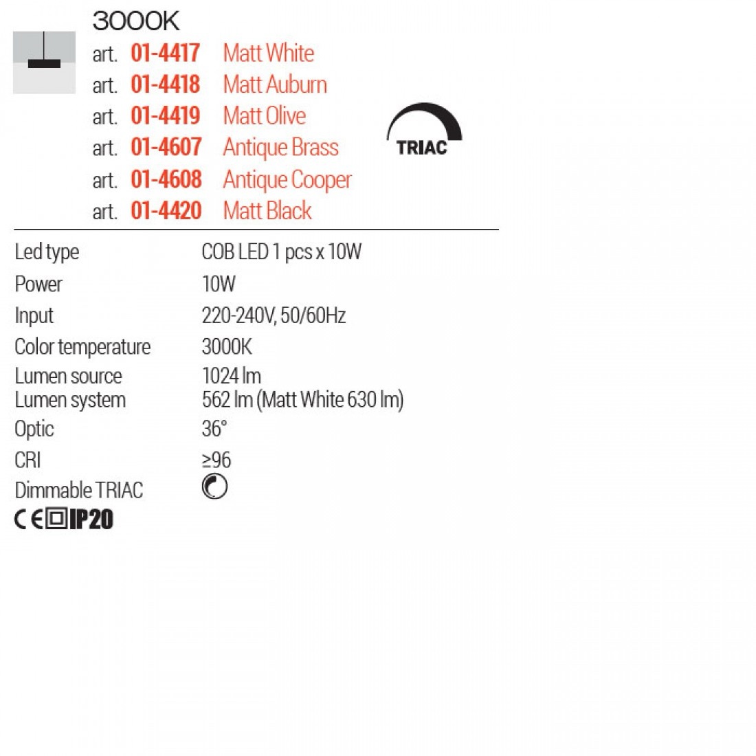 Suspensie Redo Konos Led, cupru antic, LED, 10W, 562 lumeni, alb cald ...